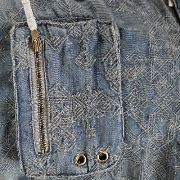 Johnny Was | Shorts | Johhny Was Zuma Embroidered Cargo Denim Shorts ...